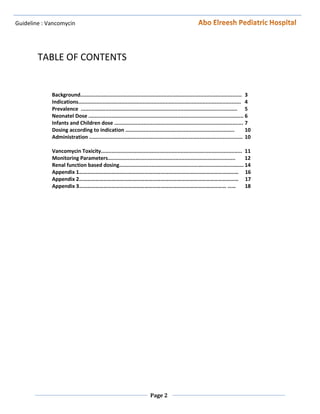 vancomycin protocol | PDF