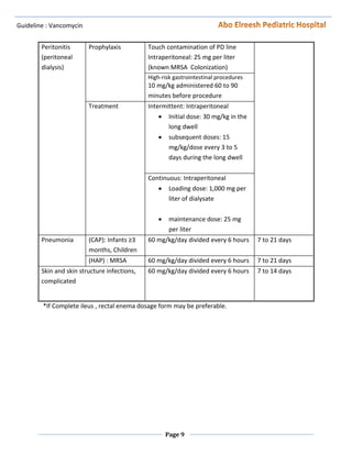 vancomycin protocol | PDF