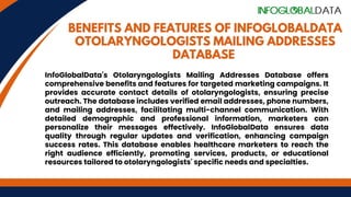 Why Choose InfoGlobalData Otolaryngologist Email List | PPT