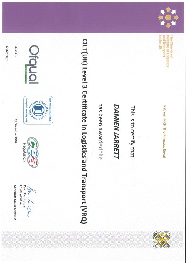 CILT Lvel 3 Certificates | PDF