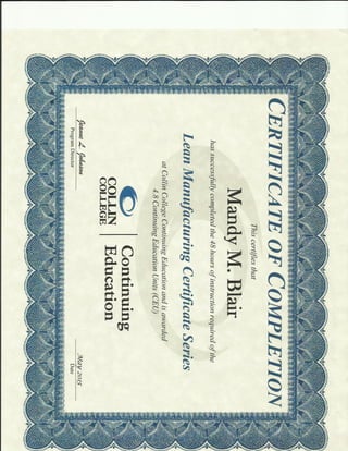 Certificate Lean | PDF