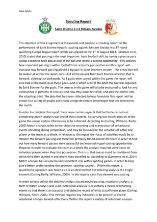 Scouting Report Coaching Assessment | DOCX