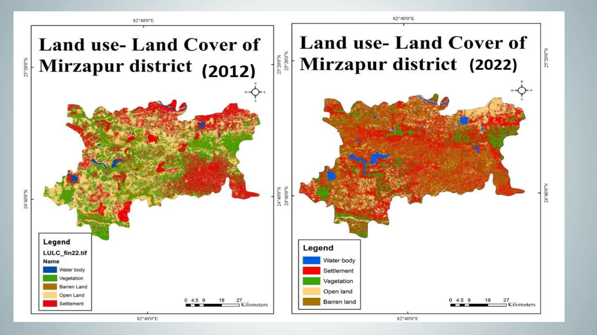 Land Cover and Land use changes in Mirzapur | PPTX