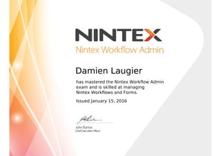 Nintex Workflow Admin Certificate | PDF