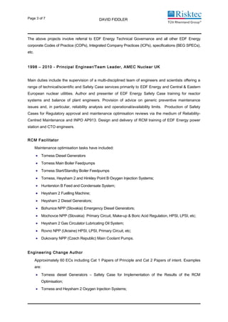 David Fiddler | DOC | Civil Engineering Industry | Industries