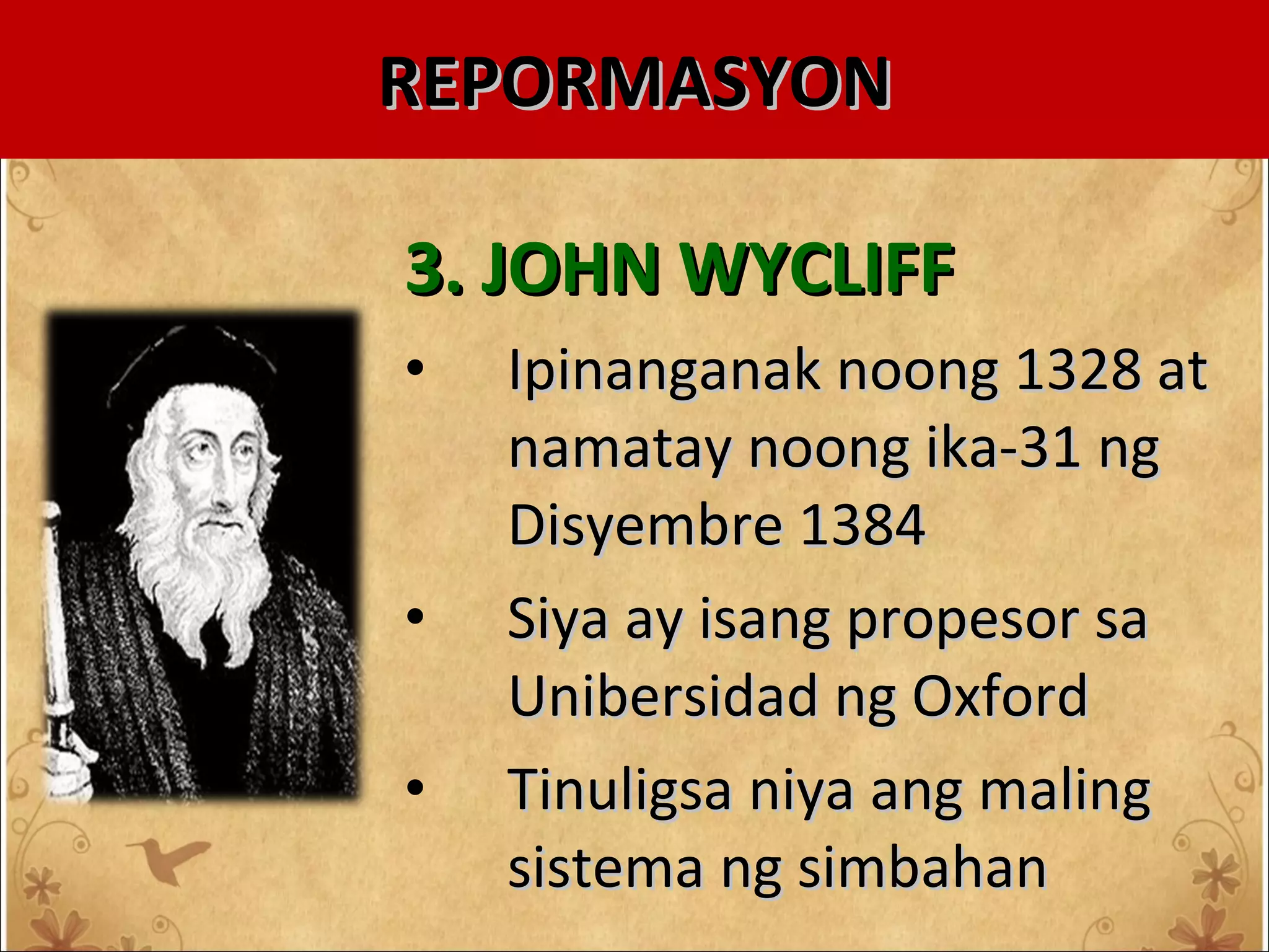 Repormasyon | PPT