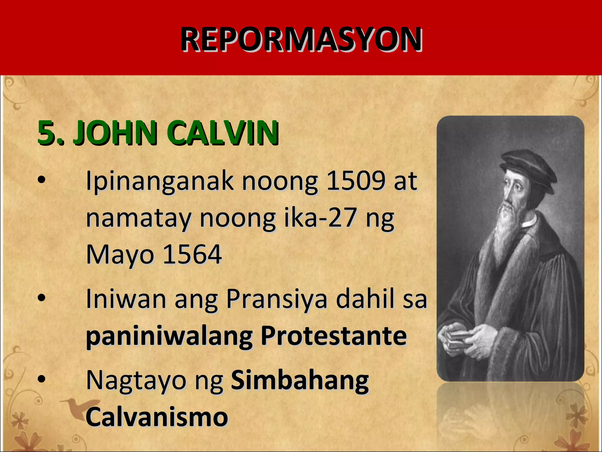 Repormasyon | PPT