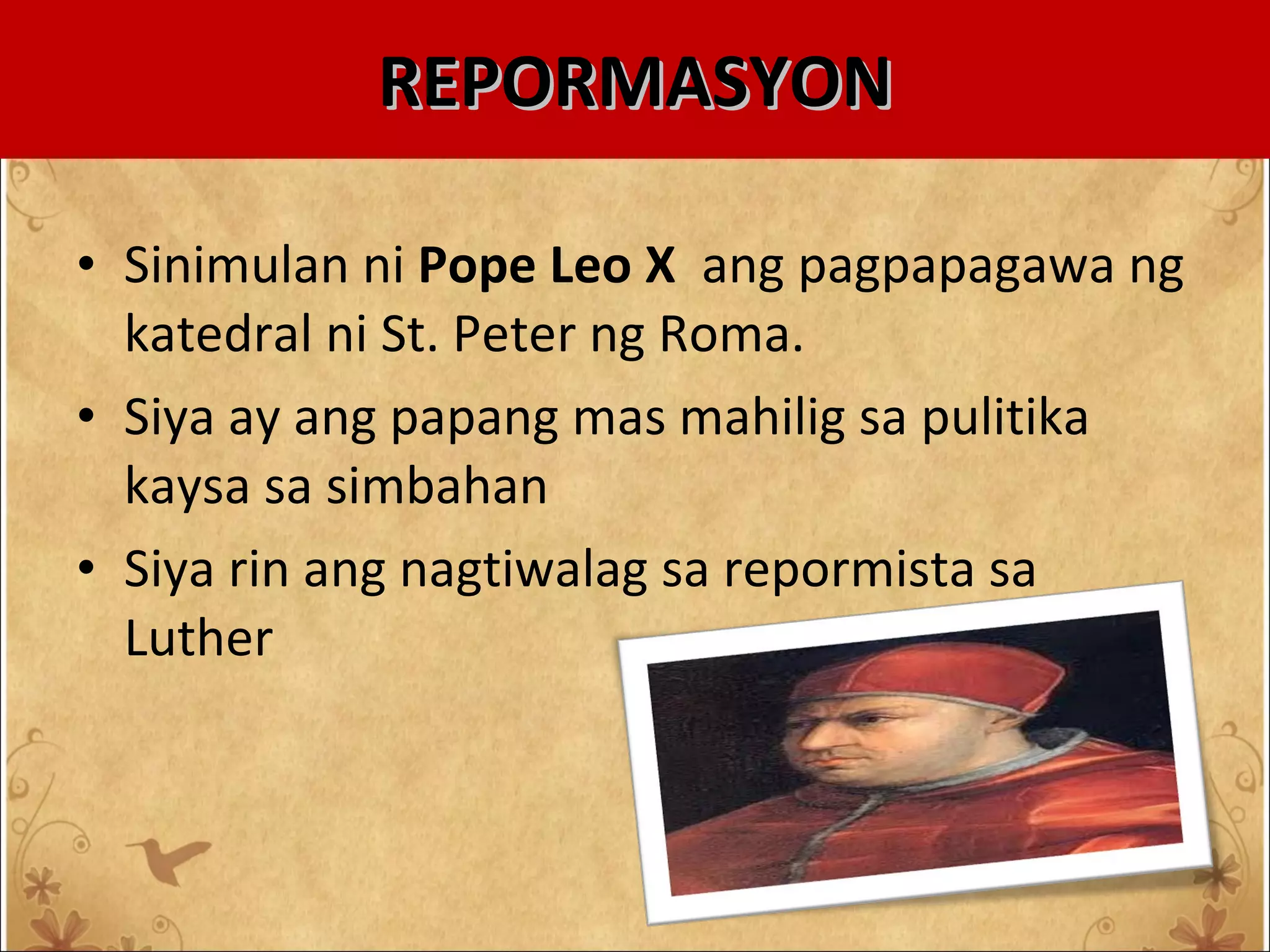 Repormasyon | PPT