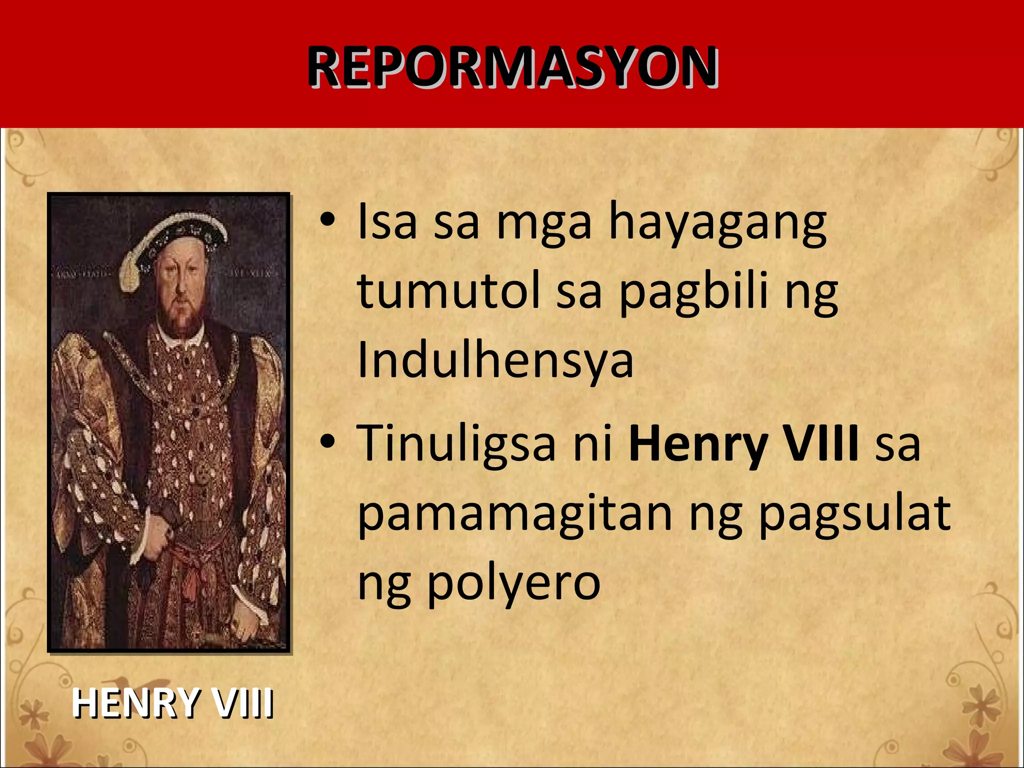 Repormasyon | PPT
