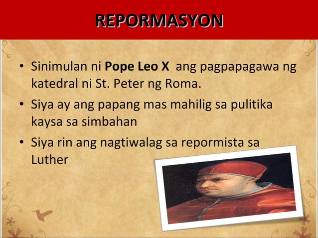 Repormasyon | PPT