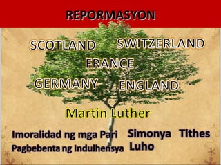 Repormasyon | PPT