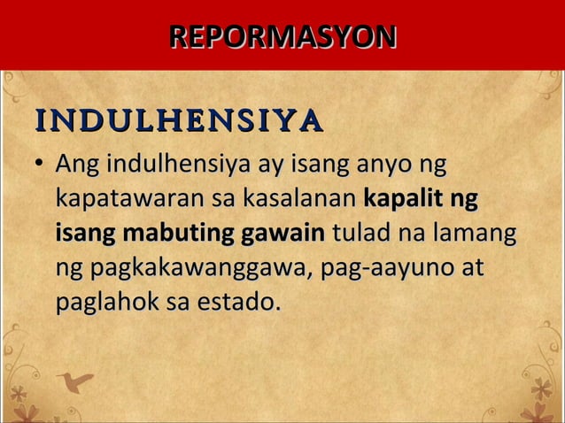 Repormasyon | PPT