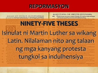 Repormasyon | PPT