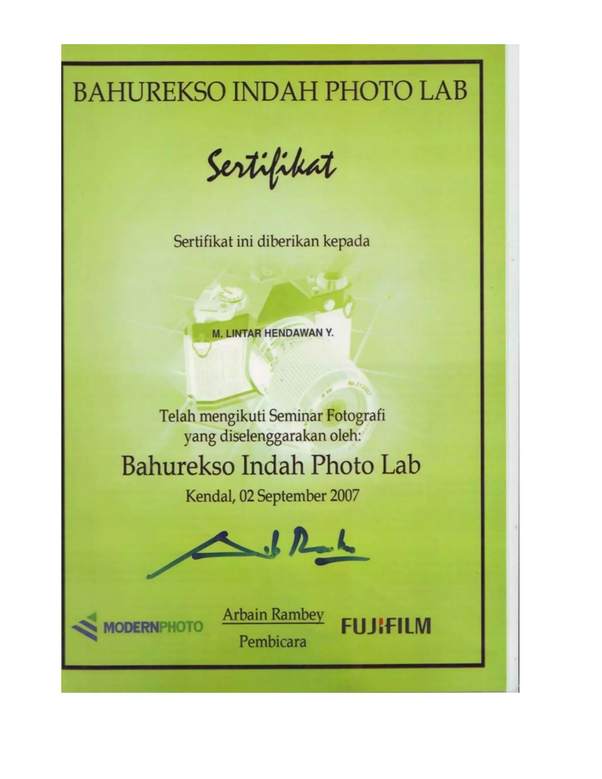 FOTO, KARTU, IJAZAH, PIAGAM, SERTIFIKAT & SURAT PENGALAMAN KERJA LINTAR ...