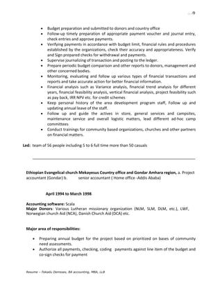Fekadu resume | DOC