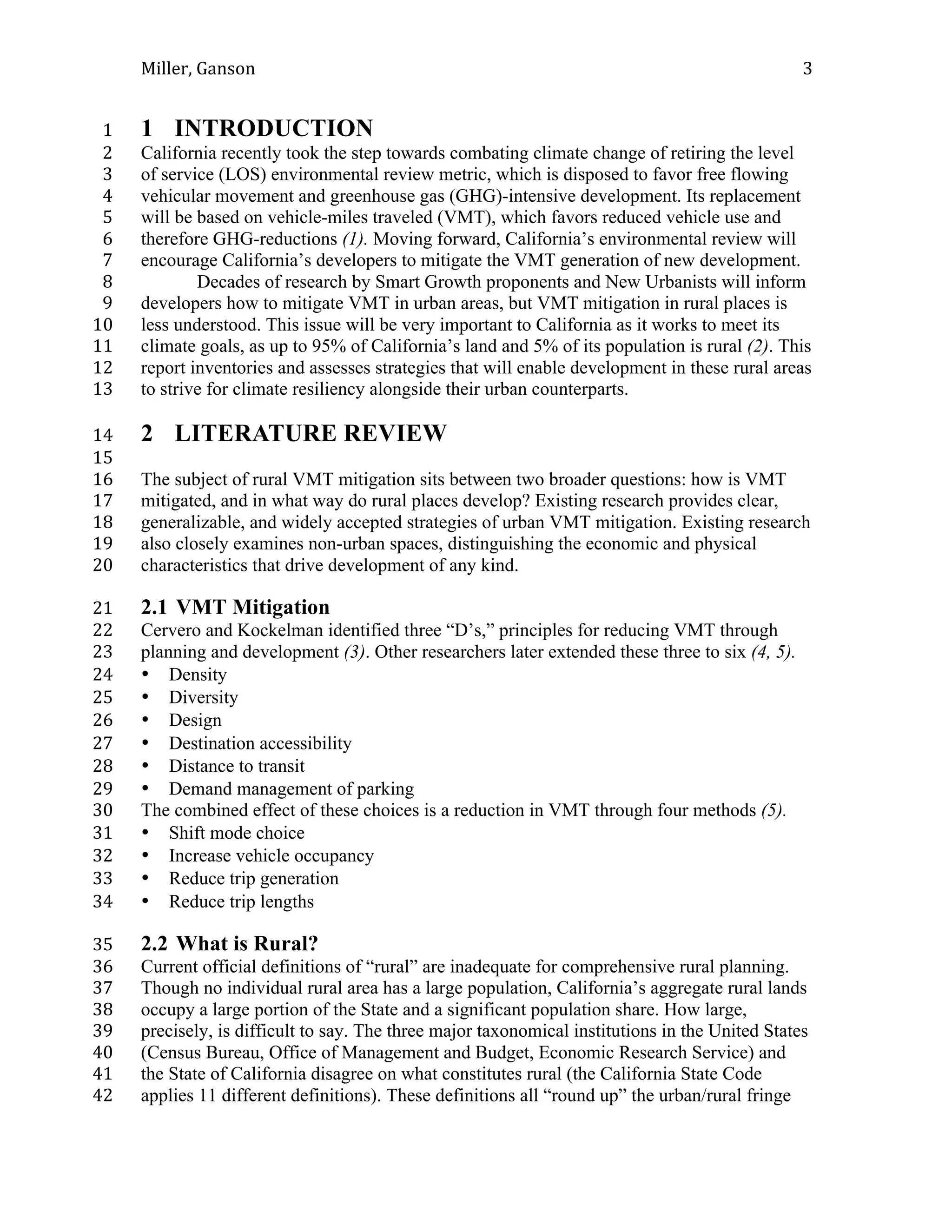 Mitigating Vehicle-Miles Traveled (VMT) in Rural Development | PDF