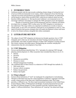 Mitigating Vehicle-Miles Traveled (VMT) in Rural Development | PDF
