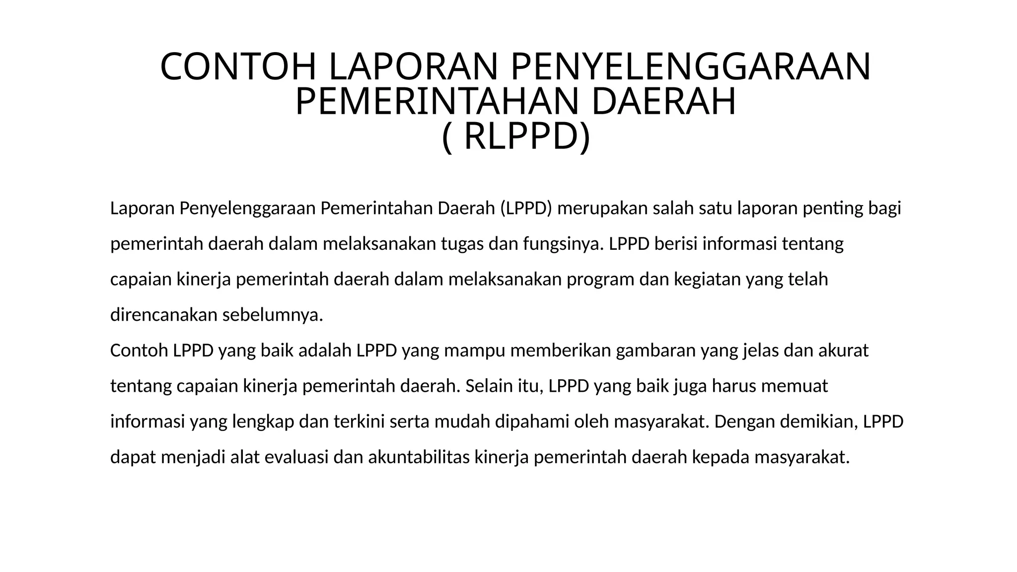 Penyusunan Laporan Penyelenggaraan Pemerintah Daerah | PPTX