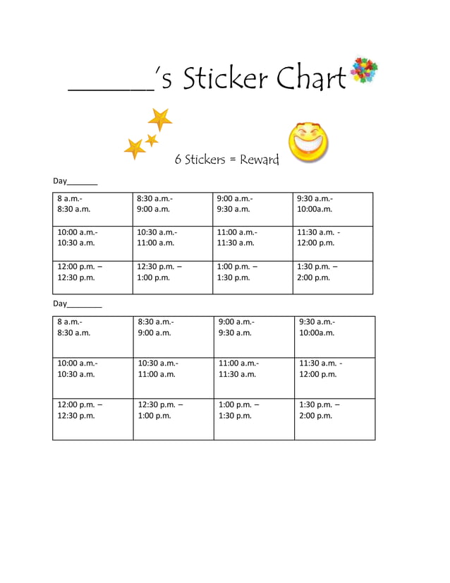 Sticker Chart | DOCX | Science