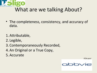 Data Integrity AbbVie Presentation | PPT
