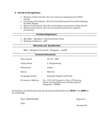 Santhosh R_New | DOCX