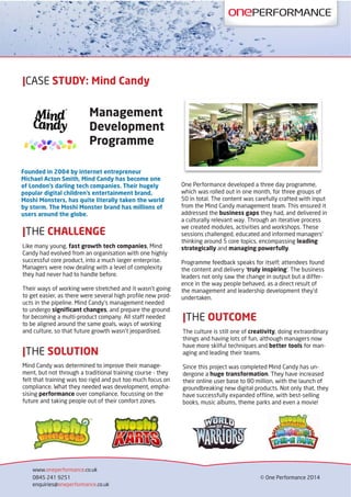 Mind Candy MDP case study OP2015 | PDF