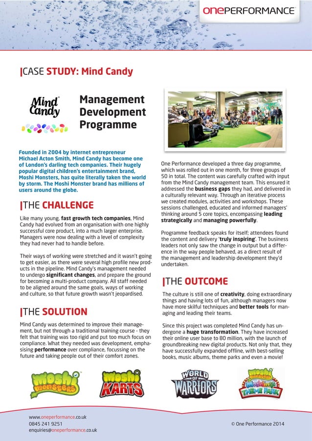 Mind Candy MDP case study OP2015 | PDF