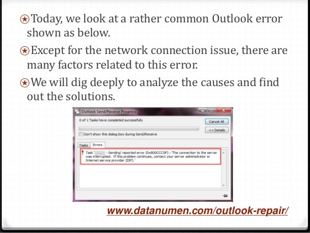 6 Solutions To Outlook Error The Connection To The Server Was Interrupted
