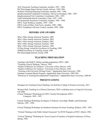 Curriculum Vitae and Resume | PDF