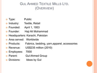 g67765803 gul-ahmed-textile-mills-ltd | PPTX