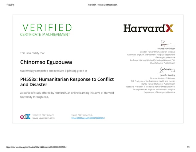 HarvardX PH558x Certificate _ edX | PDF