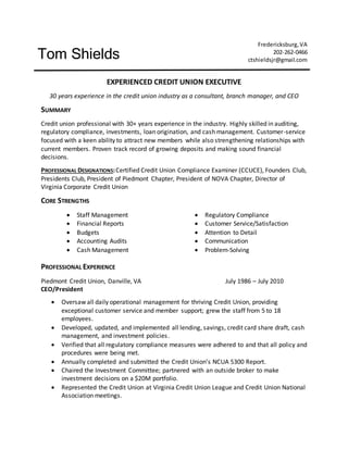 Tom Shields resume | DOCX
