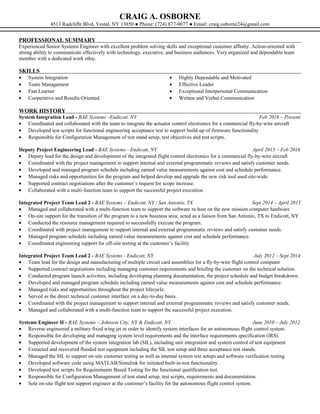 Osborne_Craig_resume | DOC | Operating Systems | Computer Software and ...