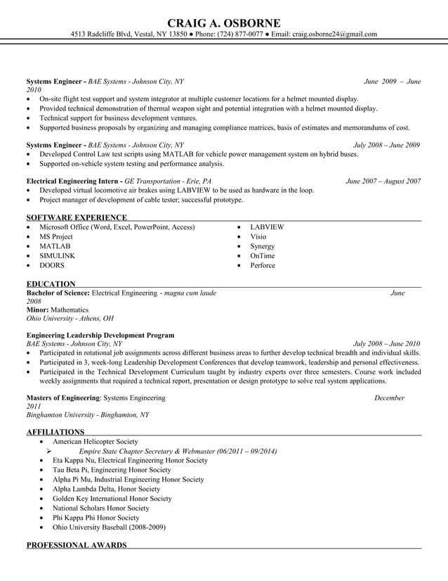 Osborne_Craig_resume | DOC | Operating Systems | Computer Software and Applications