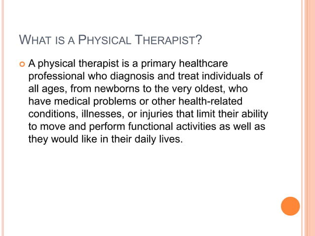 Physical Therapy | PPTX