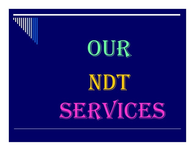 Presentation On Prospect Of Non Destructive Testing And Condition Monitoring Application In