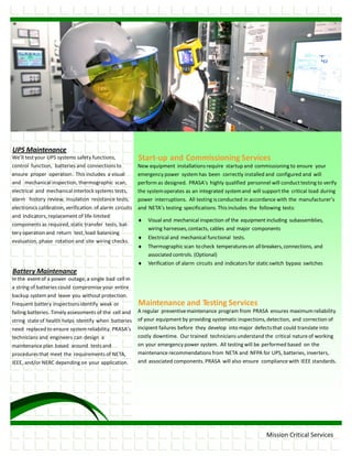 PRASA Mission Critical Services | PDF