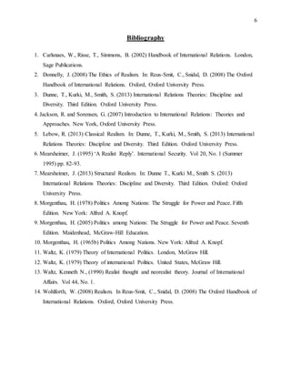 Theories of International Relations essay | PDF