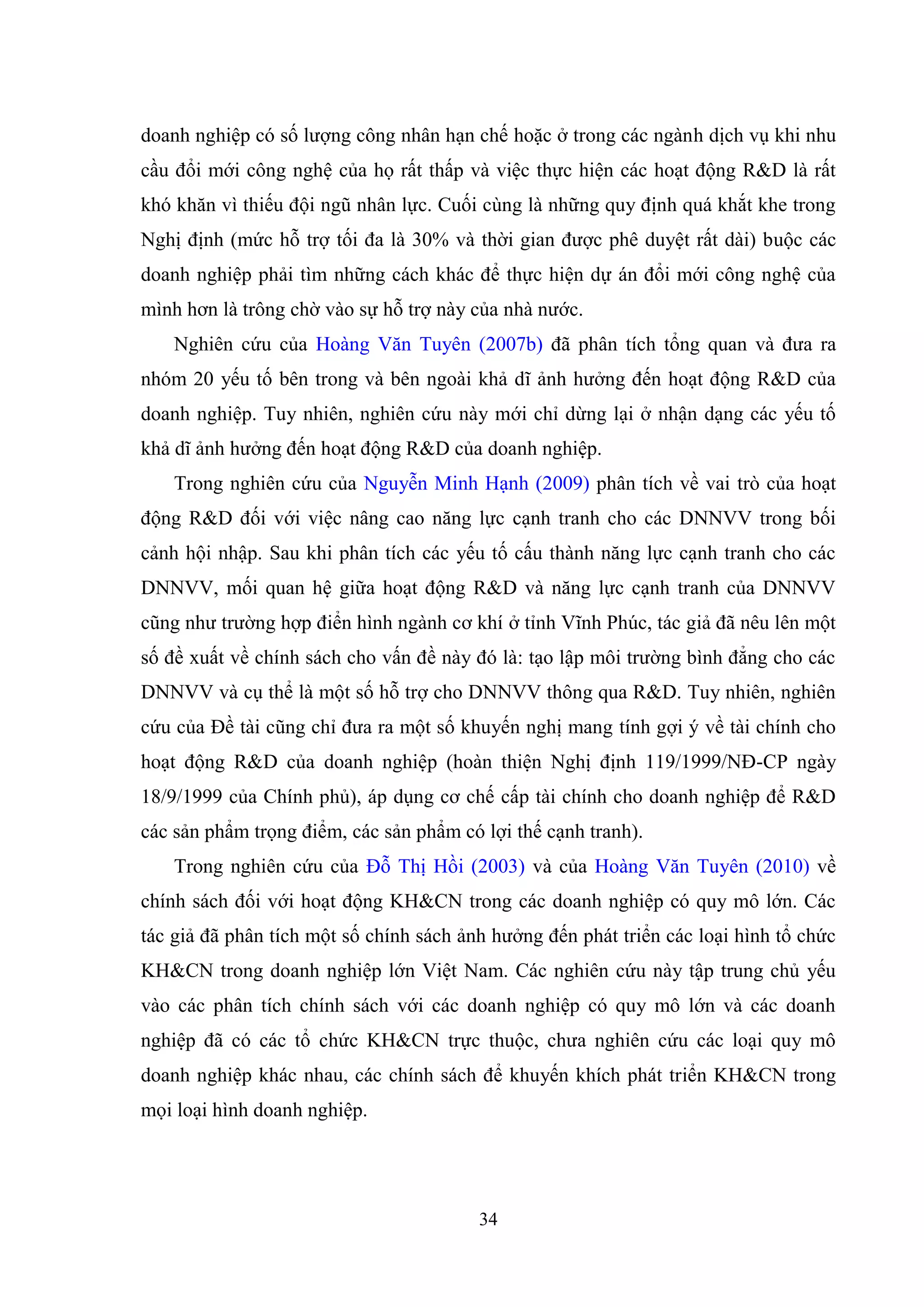 Phát triển hoạt động nghiên cứu và triển khai (R&D) trong các doanh nghiệp Việt Nam | PDF