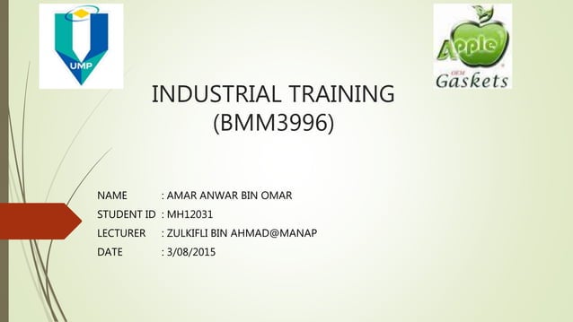 INDUSTRIAL TRAINING | PPT