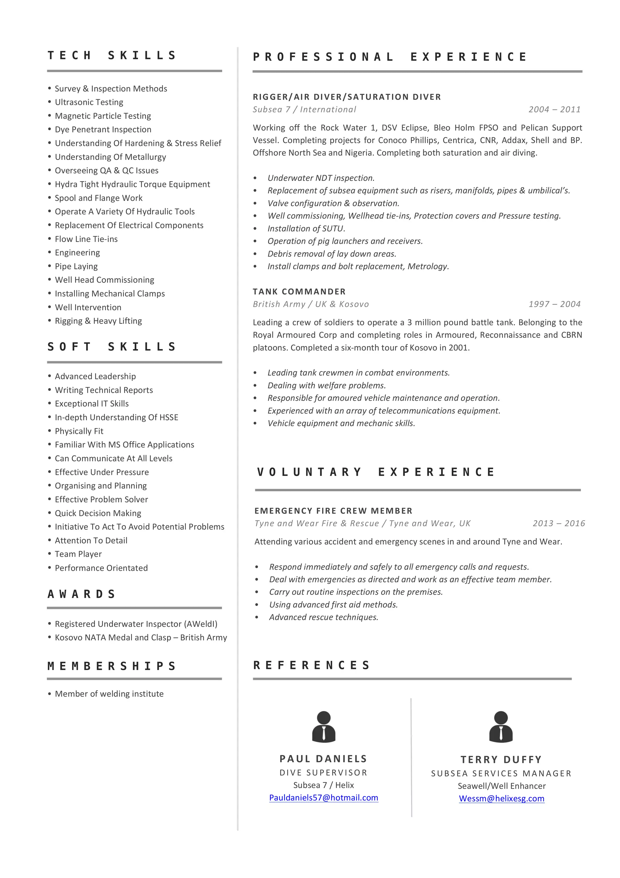Paul Macleod - NDT Technician & Rope Access CV | PDF