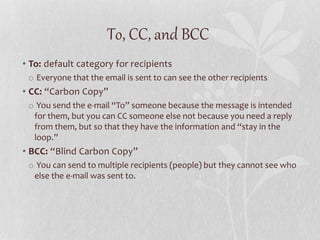 Email Etiquette PPT | PDF