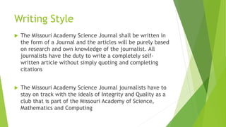 Science Journal Club Introduction | PPTX | Publishing Industry | Industries