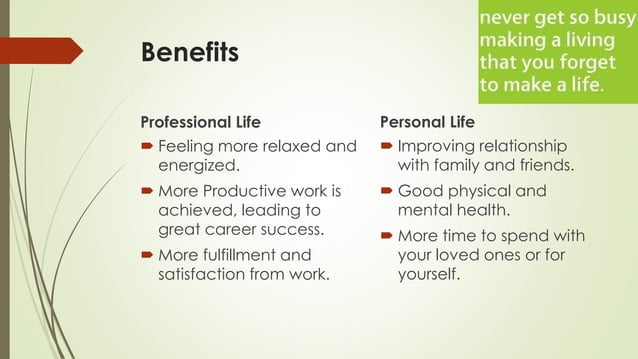 How to Balance Your Personal and Professional Life | PPSX