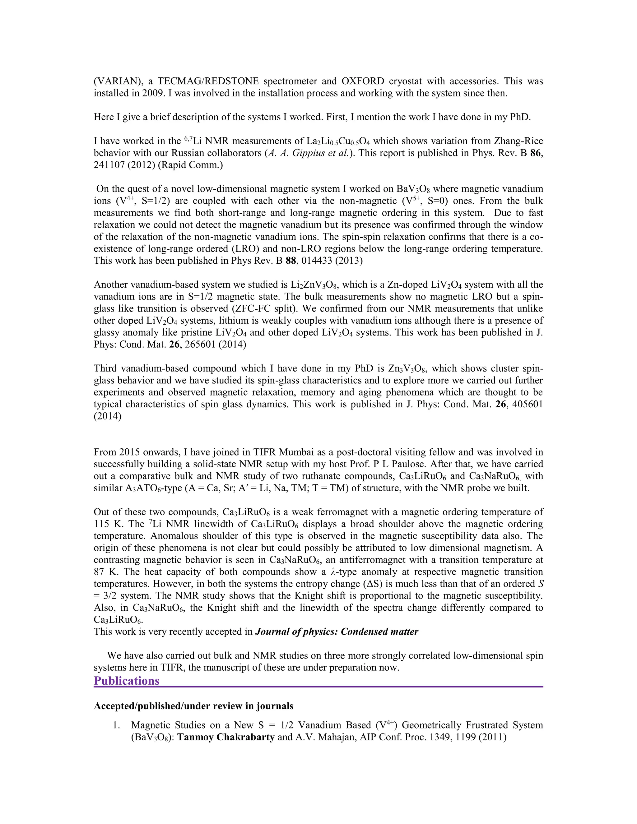 Tanmoy CV | PDF