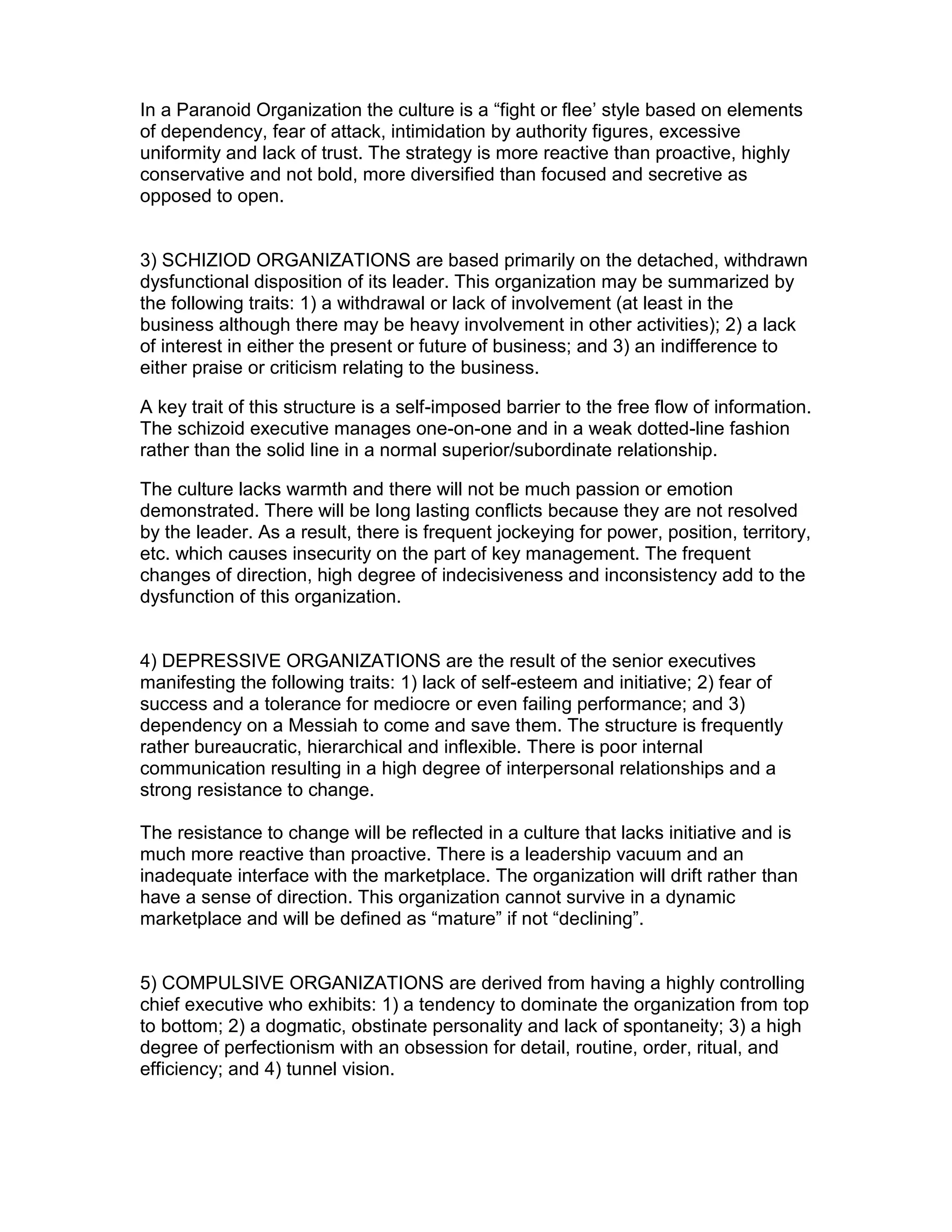 Defining Dysfunctional Organizations 6-16 | PDF