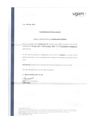 Experience letter | PDF
