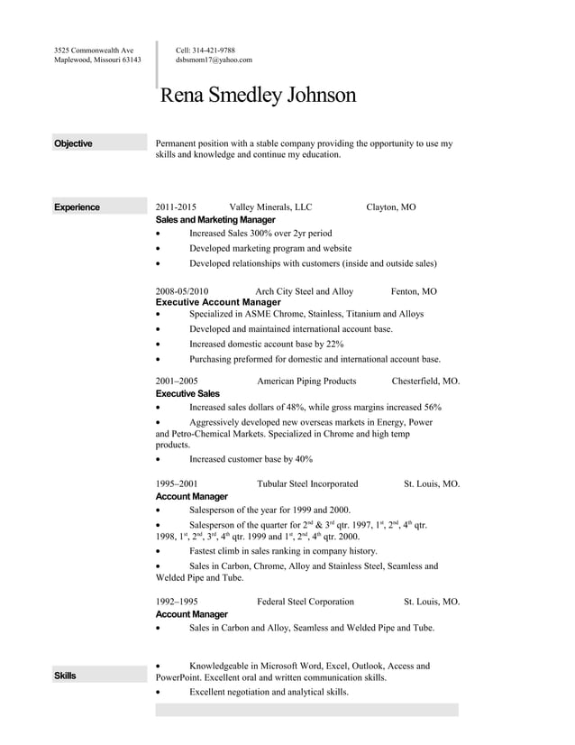 Rena Johnson Resume | PDF