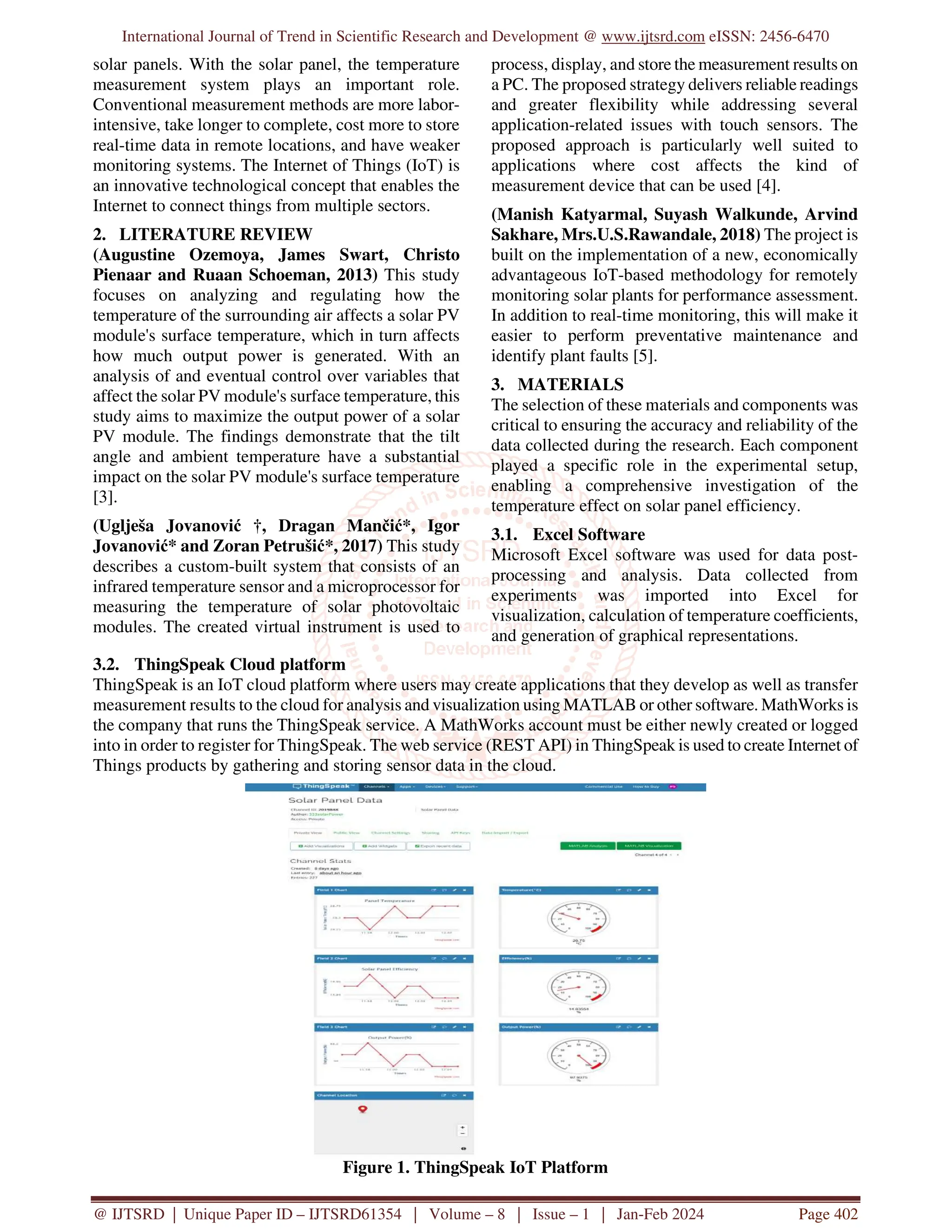 An Investigation of the Temperature Effect on Solar Panel Efficiency Based on IoT Technology | PDF