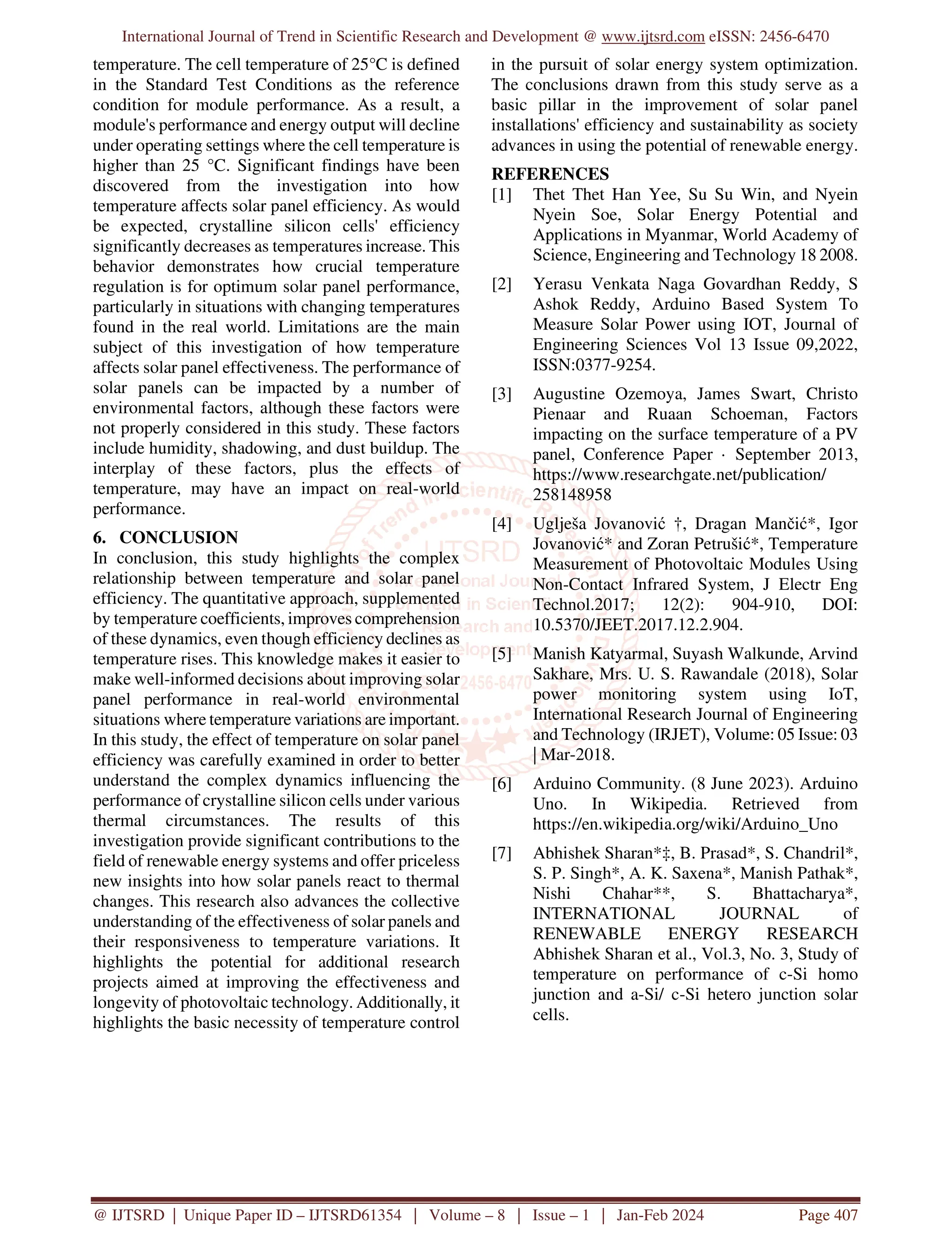 An Investigation of the Temperature Effect on Solar Panel Efficiency ...